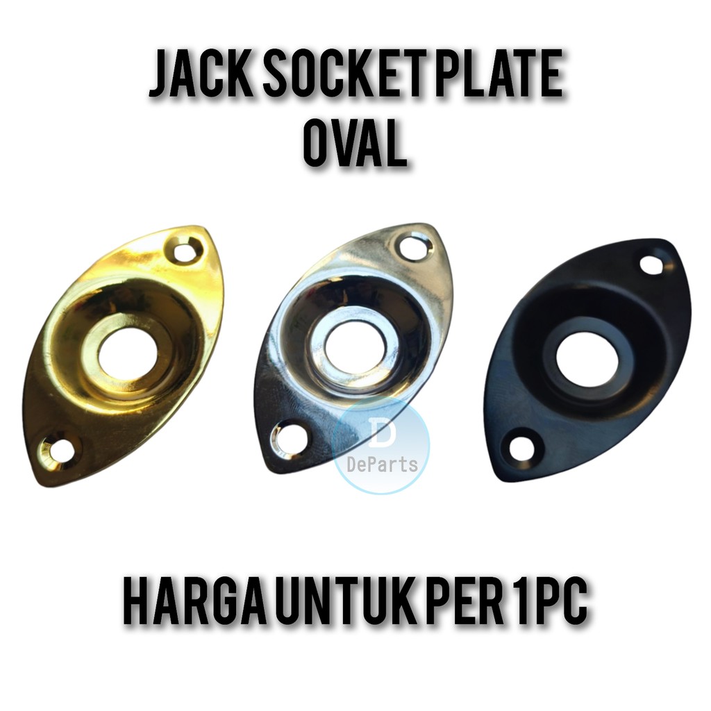 Jual Jack Plate oval socket female output untuk gitar dan bass | Shopee ...