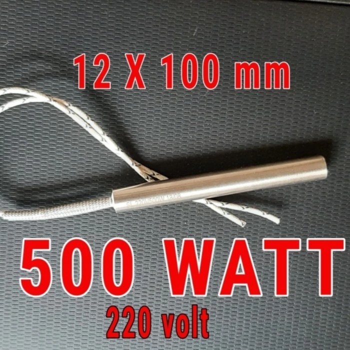 Jual Pemanas Element Heater Tube 12 x 100mm 220v 500watt Cartridge ...
