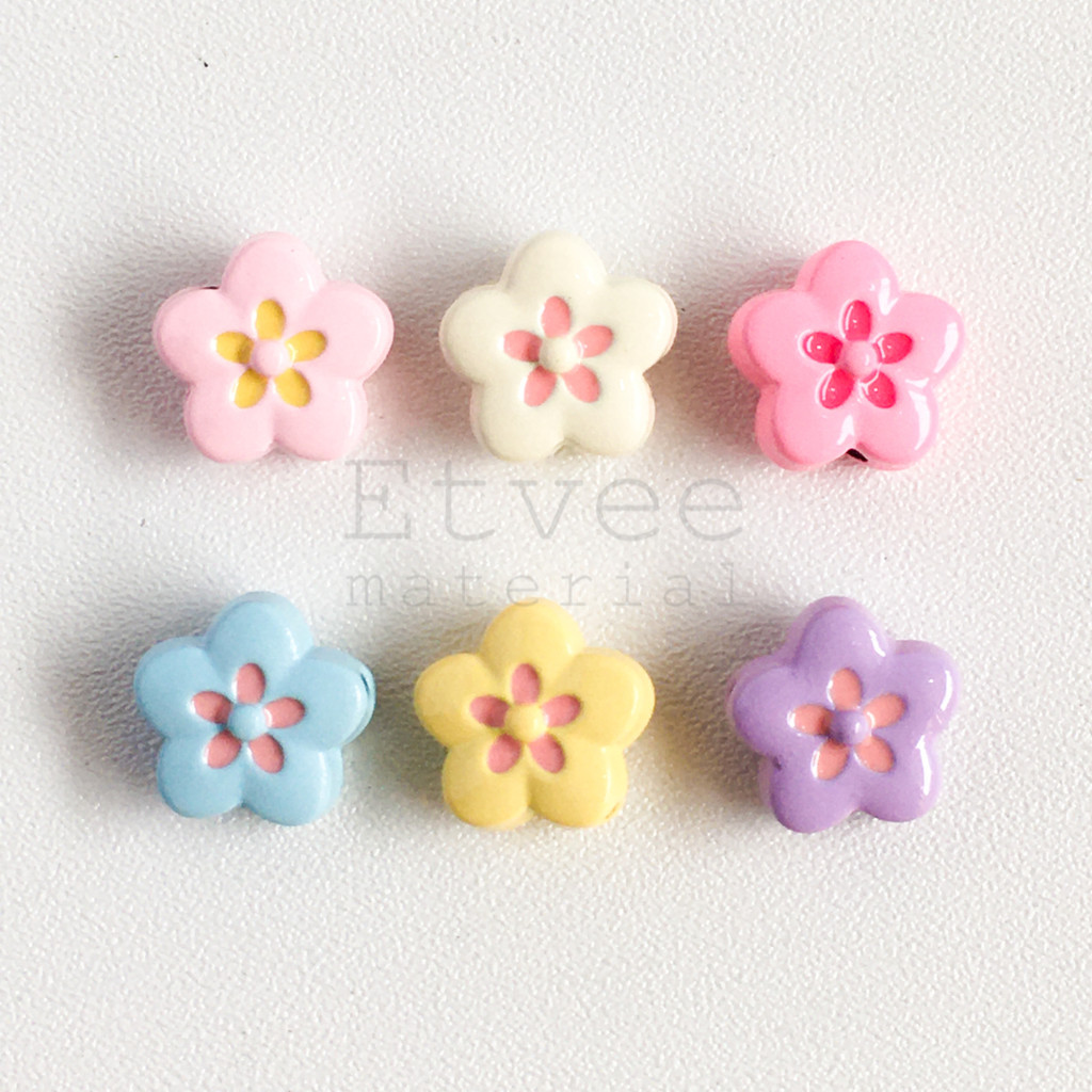 Jual Manik mote besi alloy bead bunga 2 warna two tone | Shopee Indonesia