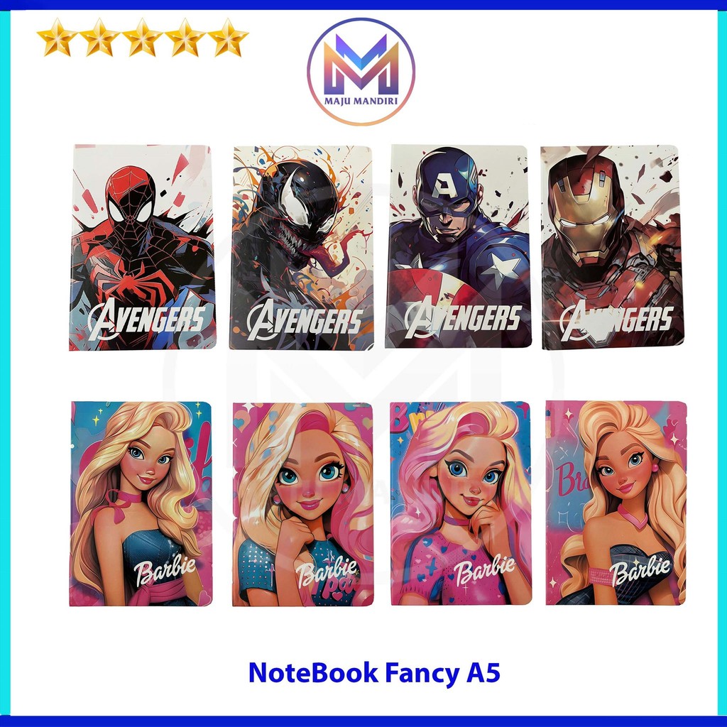 Jual Blocknote Motif Ukuran A5 / Buku Catatan Notebook Gambar Fancy ...