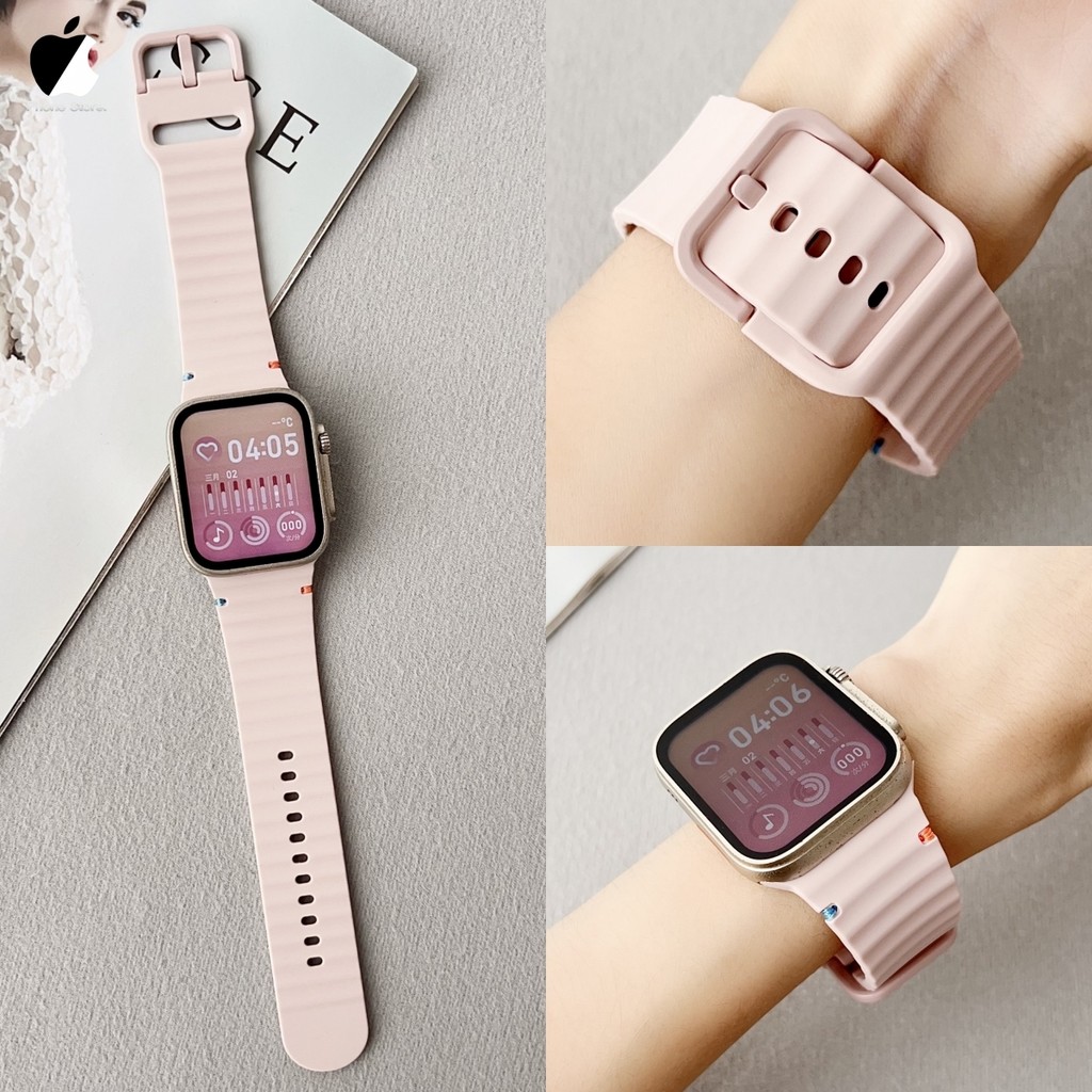 Jual 【 Strapstore9 】New Silicone Strap with Same Color Buckle Suitable ...