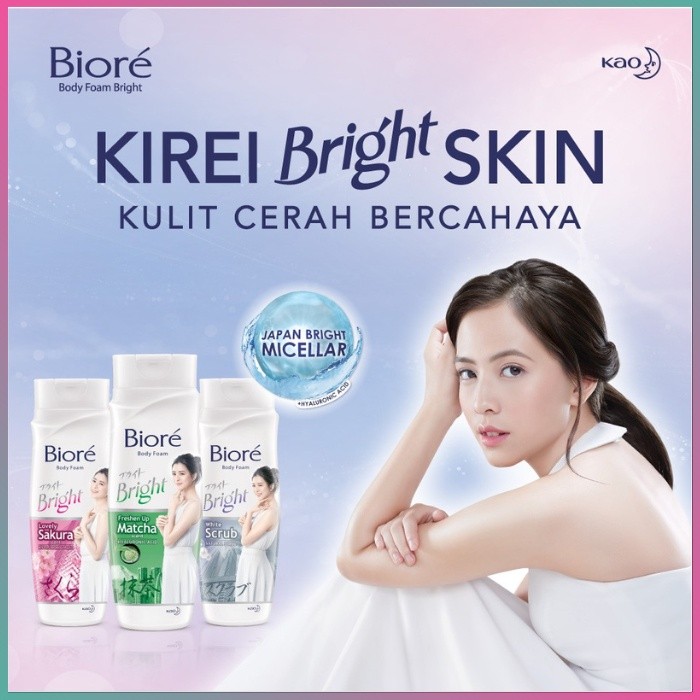 Jual Biore Body Foam Bright Series White Scrub - Freshen Up Matcha ...