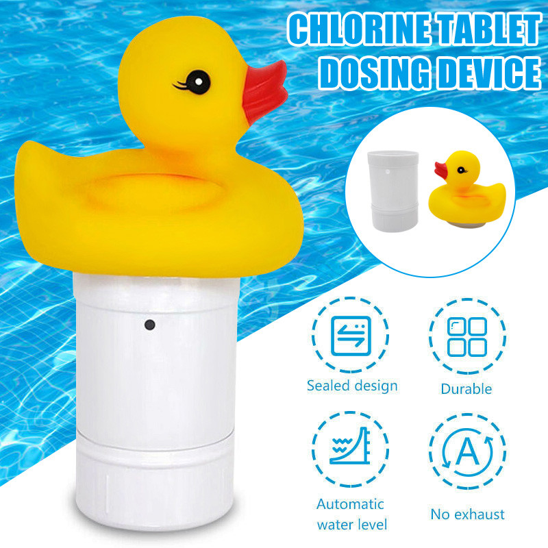 Jual Swimming Pool Cute Duck Floating Chemical Dispenser Floater ...