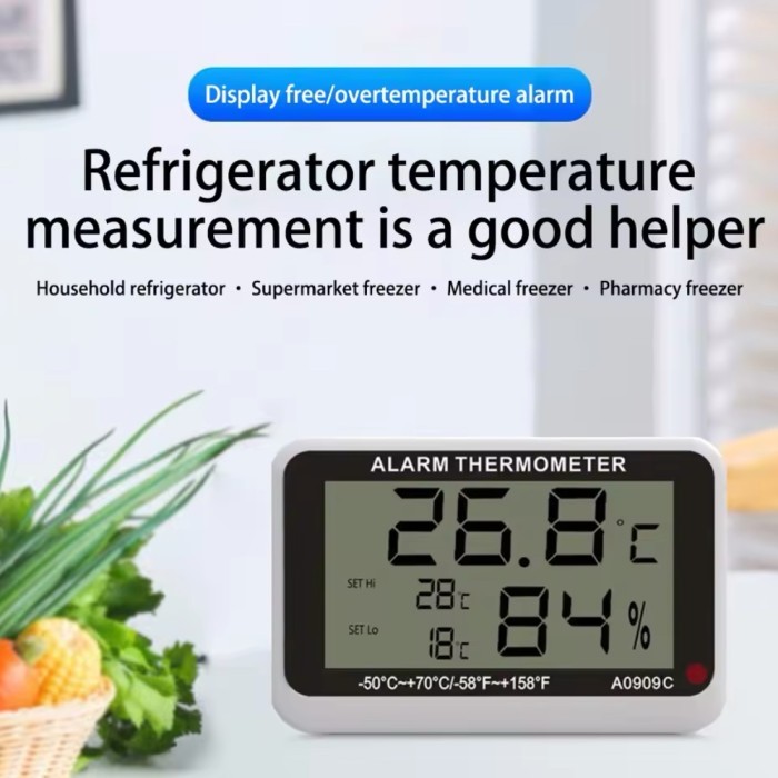 Jual Termometer Kulkas Lemari Es Mini LCD Refrigerator Digital Fridge ...