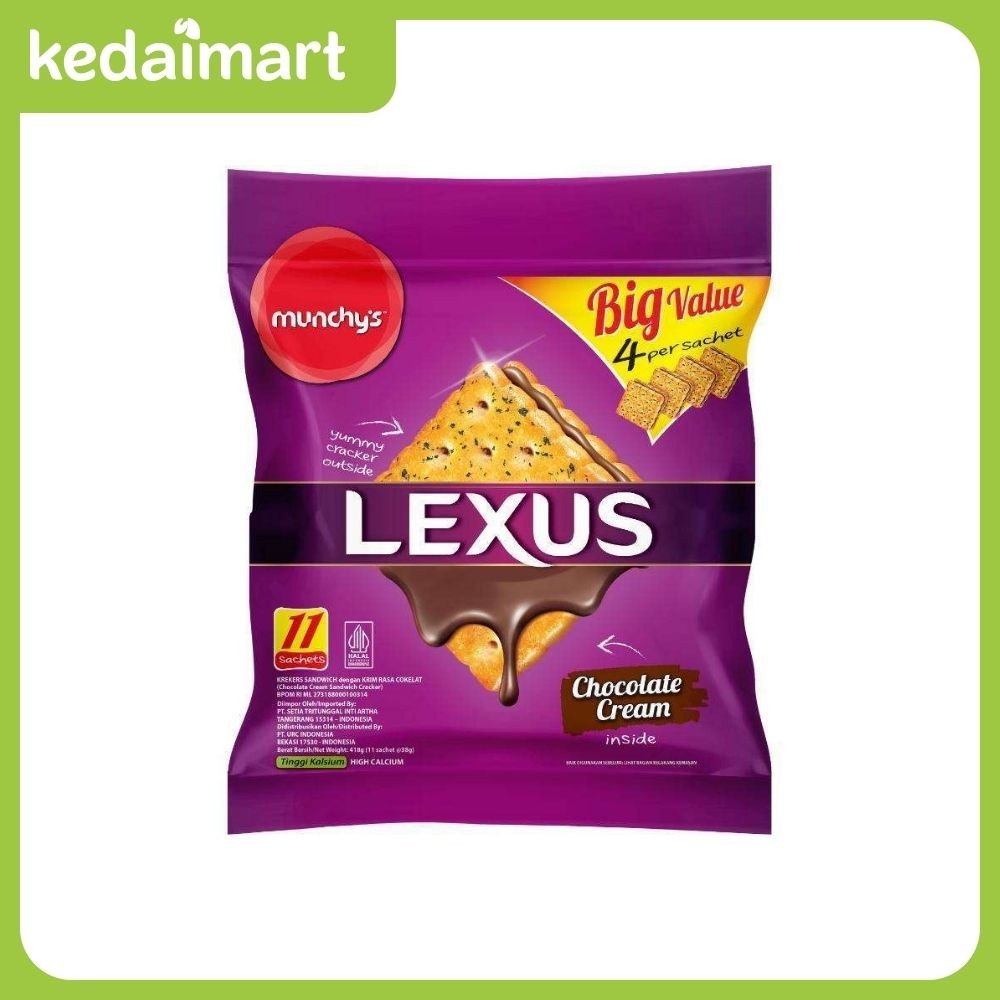 Jual Lexus Biskuit Chocolate Cream Family Pack 418 Gram | Shopee Indonesia
