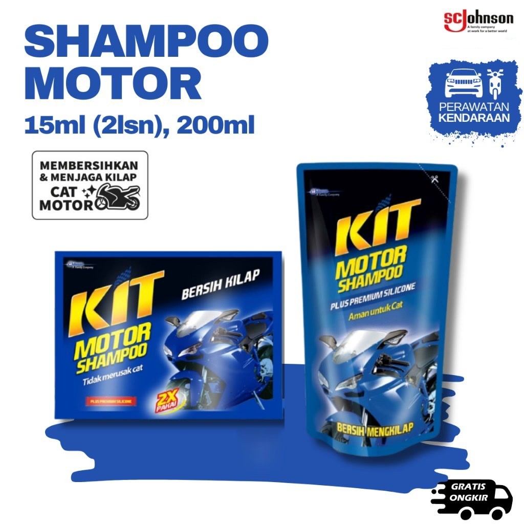 Jual KIT Shampoo Motor 200ml Sabun Cuci Mobil Motor Pembersih Pengkilap ...