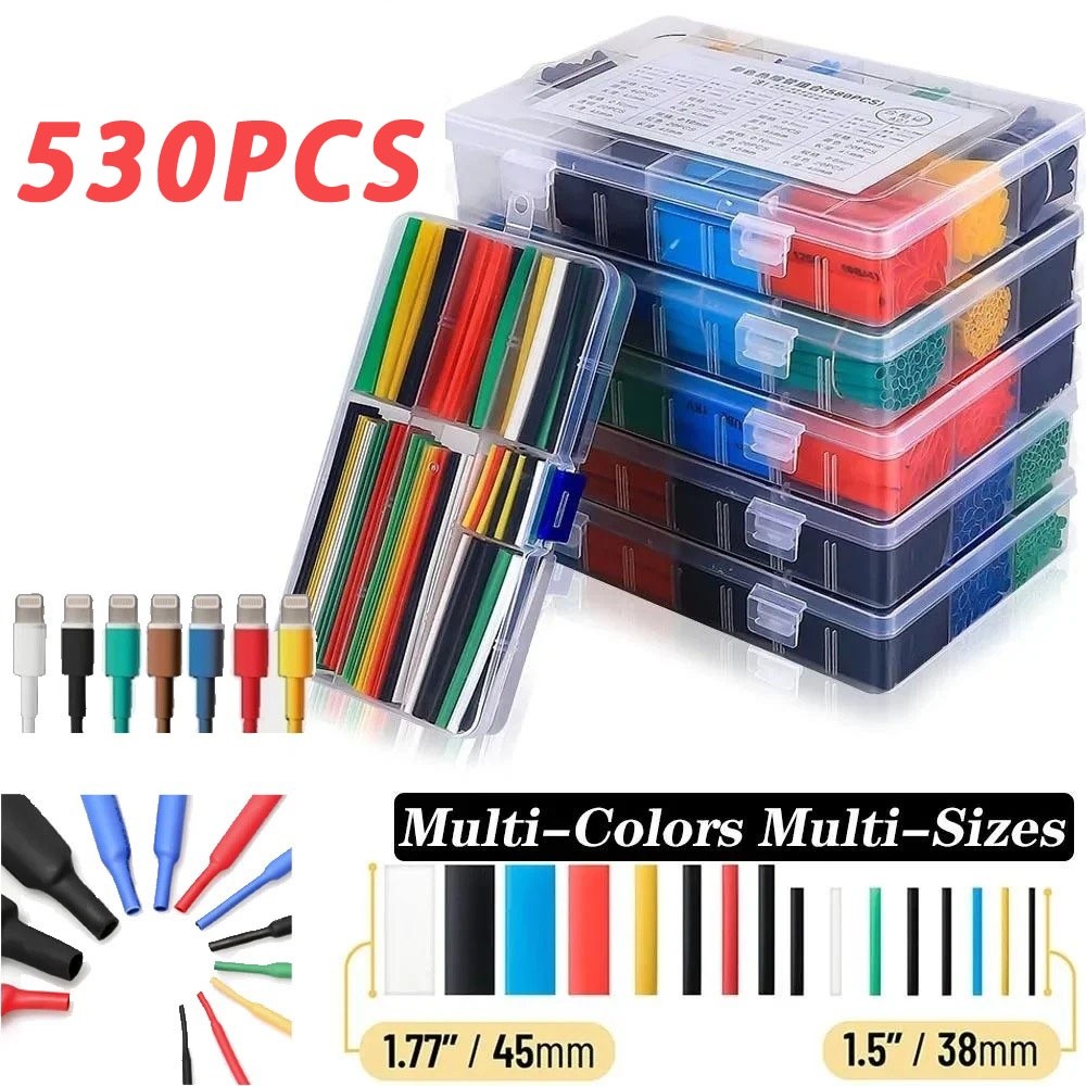 Jual 530pcs Set Kabel Bakar Heat Shrink Bahan Polyolefin Warna Warni ...
