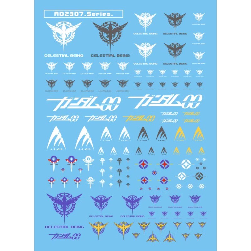 Jual Master Decal DL-01-00 00 Series Celestial Being Logo Generic ...