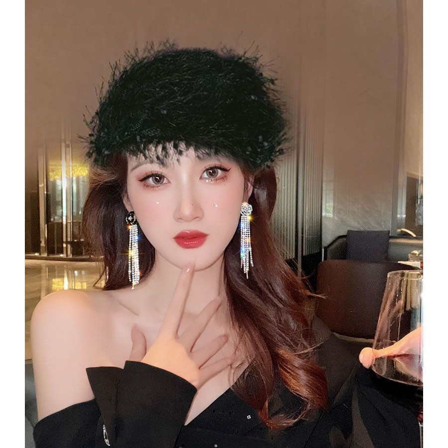 Jual 2024 Korea Pita Rambut Setengah Topi Prancis Bermutu Tinggi Topi ...