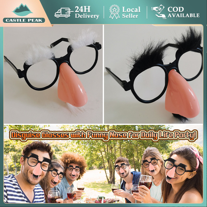 Jual Topeng Hidung Kumis Kacamata Funny Glasses Big Nose Instant ...