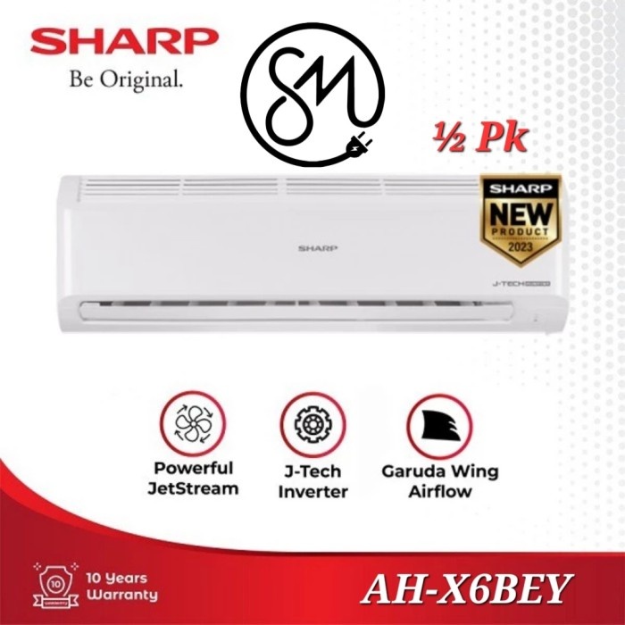 Jual AC Sharp 1/2 pk AH-X6BEY J-Tech Inverter Series 0.5 6BEY AHX6BEY | Shopee Indonesia