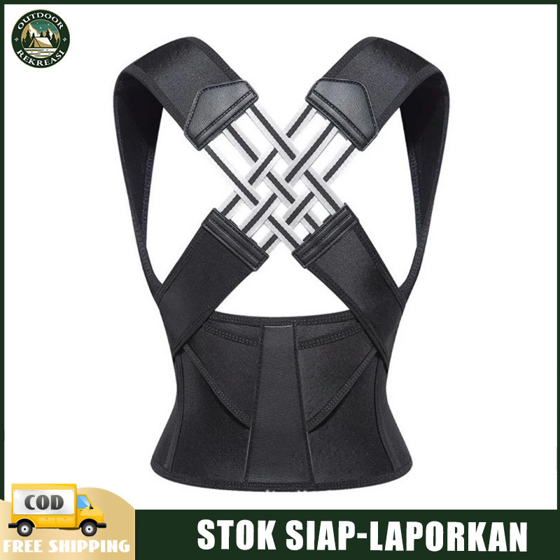 Jual 【COD】Penyangga Punggung Penegak Terapi Pinggang Korset Penyangga Pelurus Corrector Terapi ...