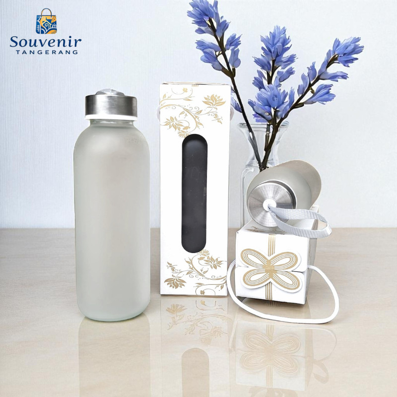 Jual Botol Souvenir Botol Doff Botol Minum Kaca Dove Botol Bening 420ml ...