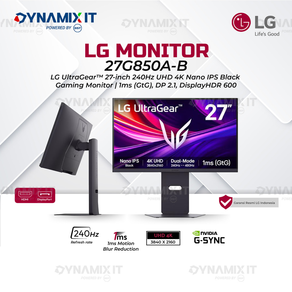 Jual Monitor LG UltraGear™ 27-inch 240Hz UHD 4K Nano IPS Black Gaming ...