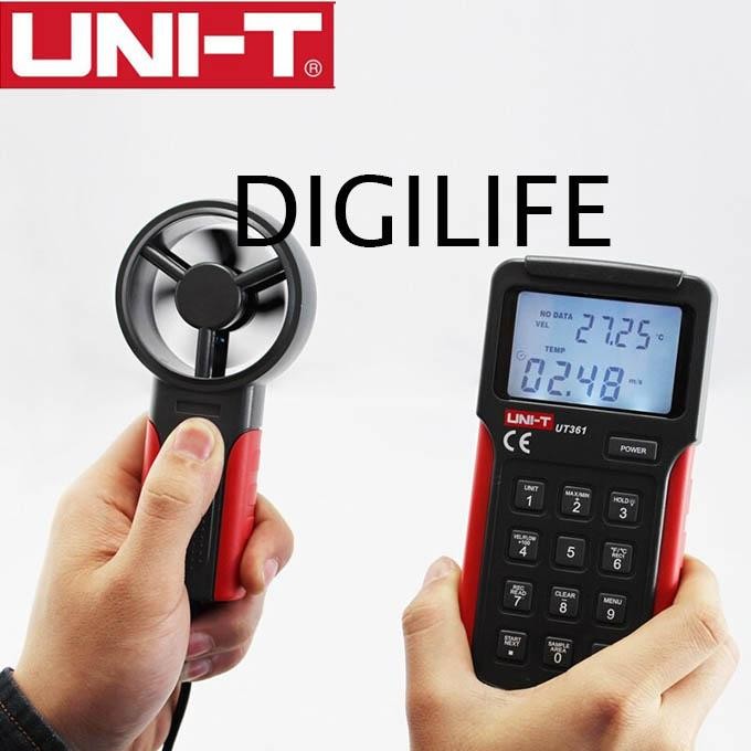 Jual Anemometer Data Logger UNI-T UT361 Wind Speed Flow Meter UT 361 ...