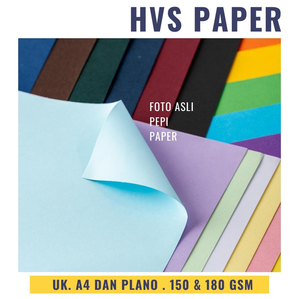 Jual [1 dan 5 Lembar] Colorful Paper HVS 180 GSM UK A4 dan 180 GSM ...