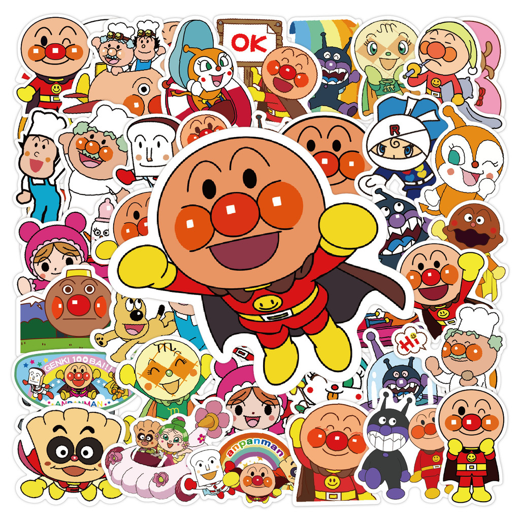 Jual 10/30/50PCS Anpanman Stickers Cute Animation Decals Kids Toys ...