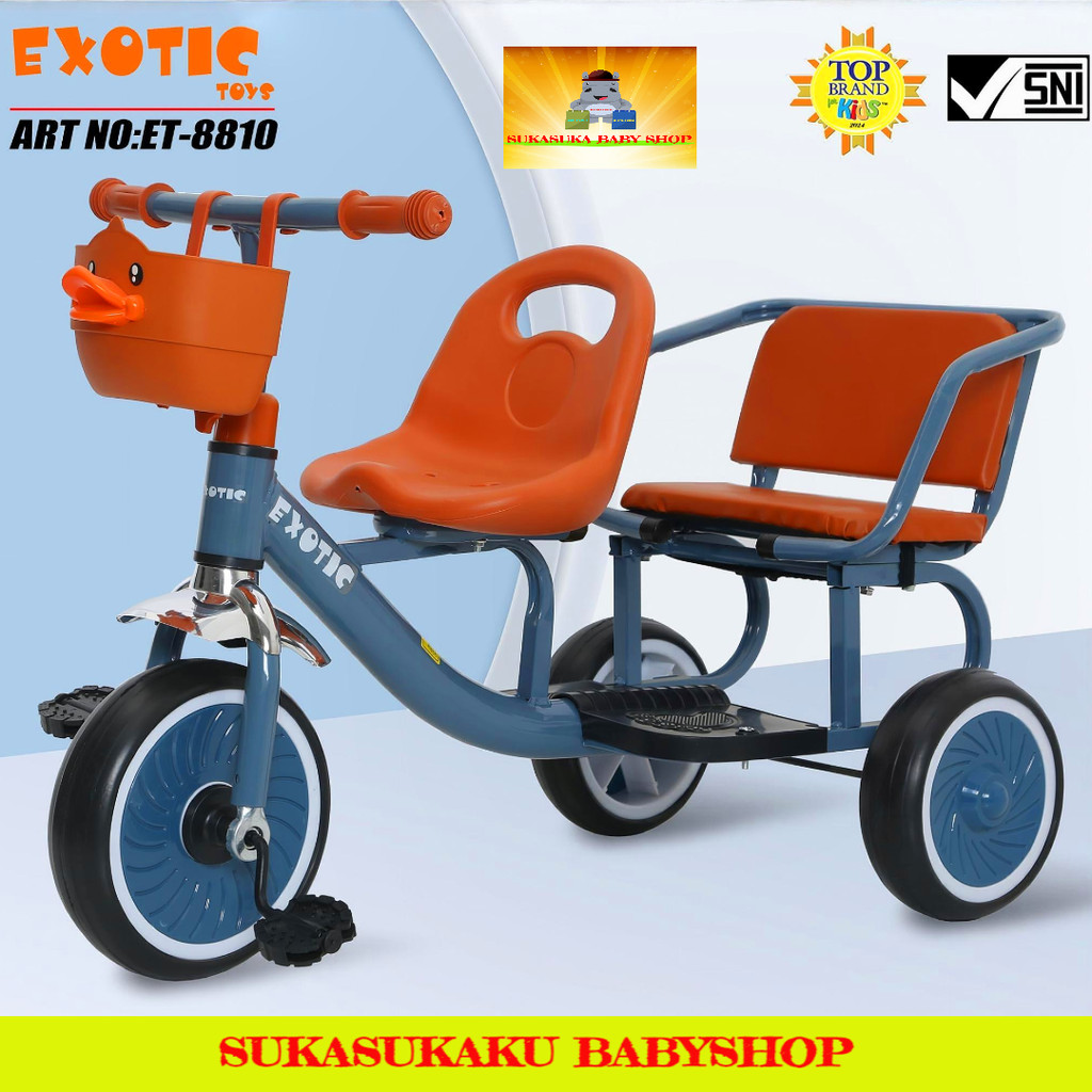 Jual Sepeda Anak Roda Tiga EXOTIC ET 8810 Keranjang Besar Ban Tipe ...