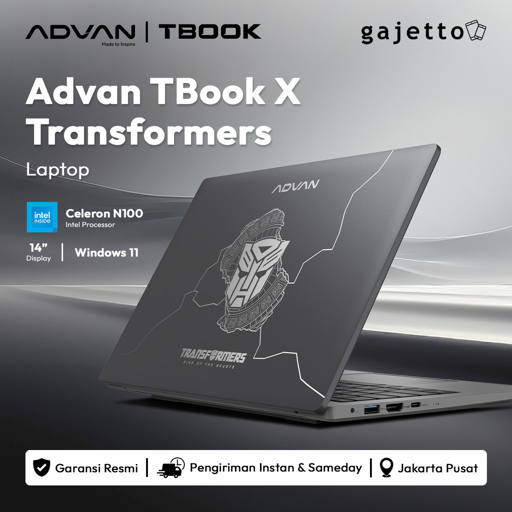 Jual ADVAN Laptop TBook X Transformers | Tbook Intel Celeron N100 | 4Gb ...