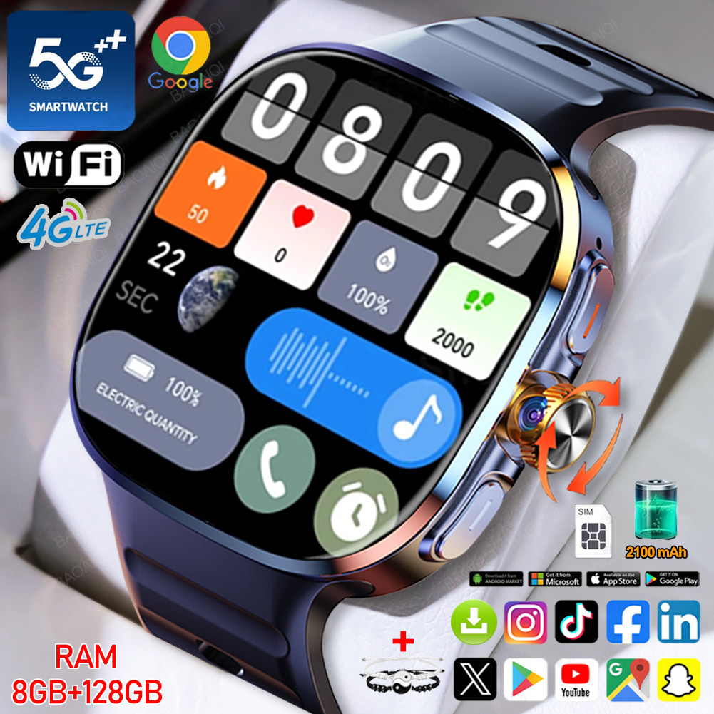 Jual 5G/4G All-Network Smart Watch AMOLED 2.4 inch 2100mah Battery 8GB ...
