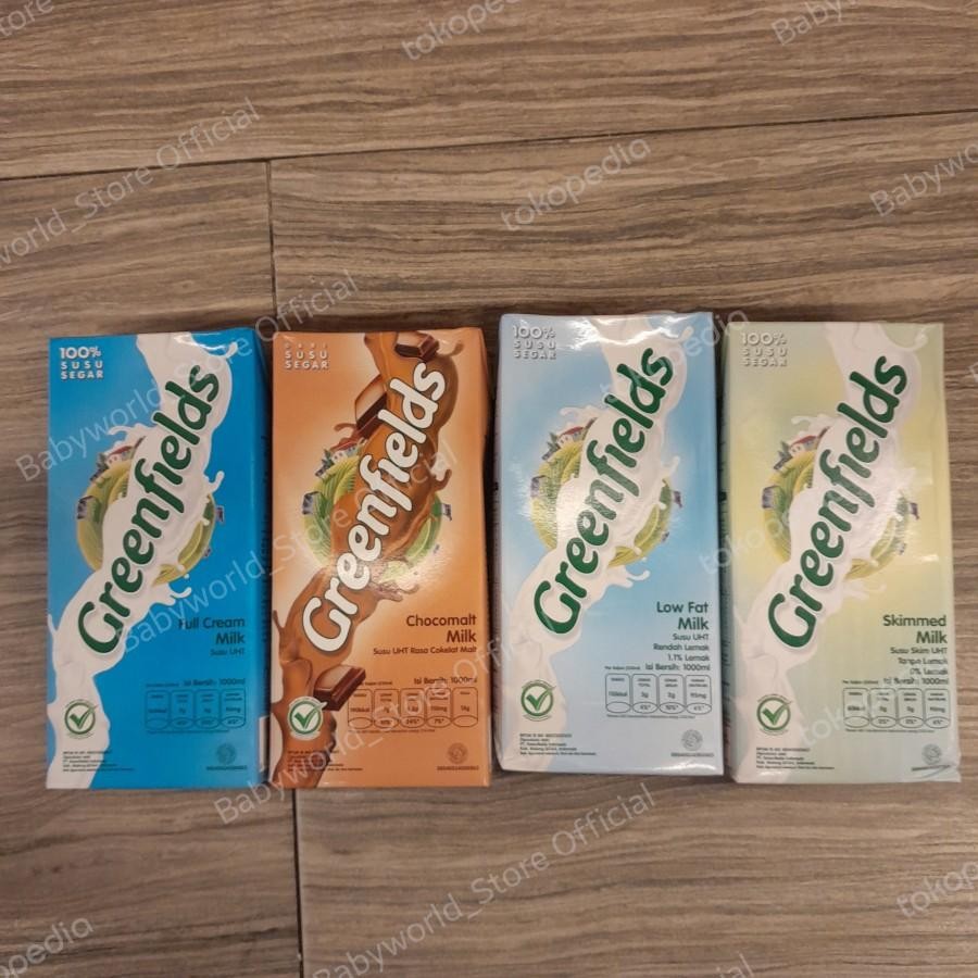 Jual Greenfields Susu UHT FULL CREAM / LOW FAT / SKIMMED / CHOCOLATE ...