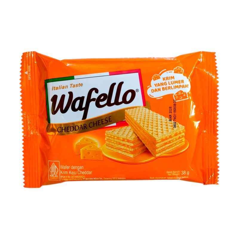 Jual Roma Wafello wafer rasa cheddar cheese eceran 2500 | pack isi 10 ...