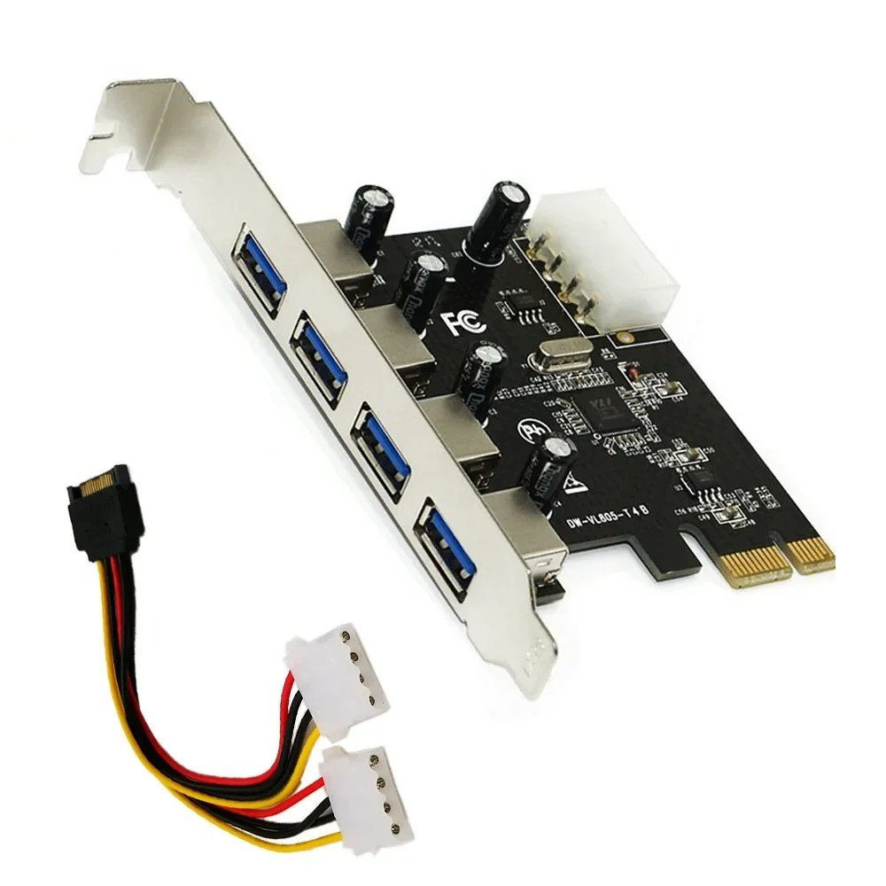 Jual 4 Port PCIE To USB 3.0 Expansion Card PCI Express Adapter Pcie ...