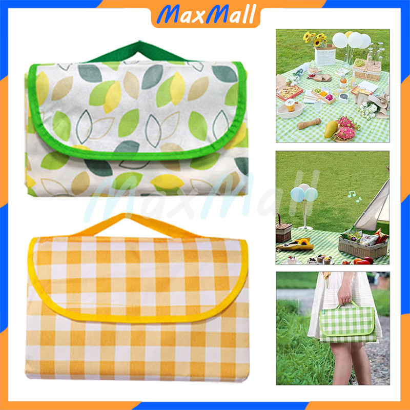 Jual Tikar Kain Piknik Motif Kotak Kotak Matras Tikar Lipat Besar Anti ...