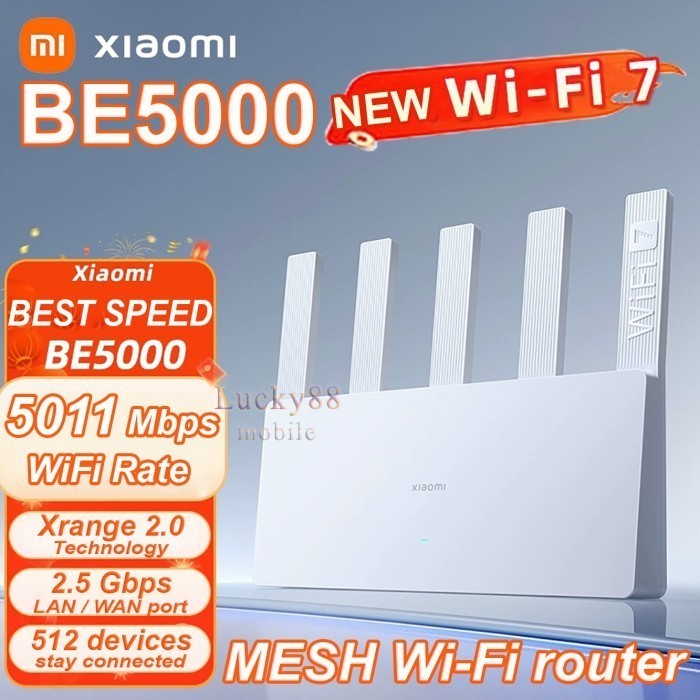 Jual Mijia Mi WIFI 7 Xiaomi BE5000 2.5G Dual WAN Router Mesh Wi-Fi ...