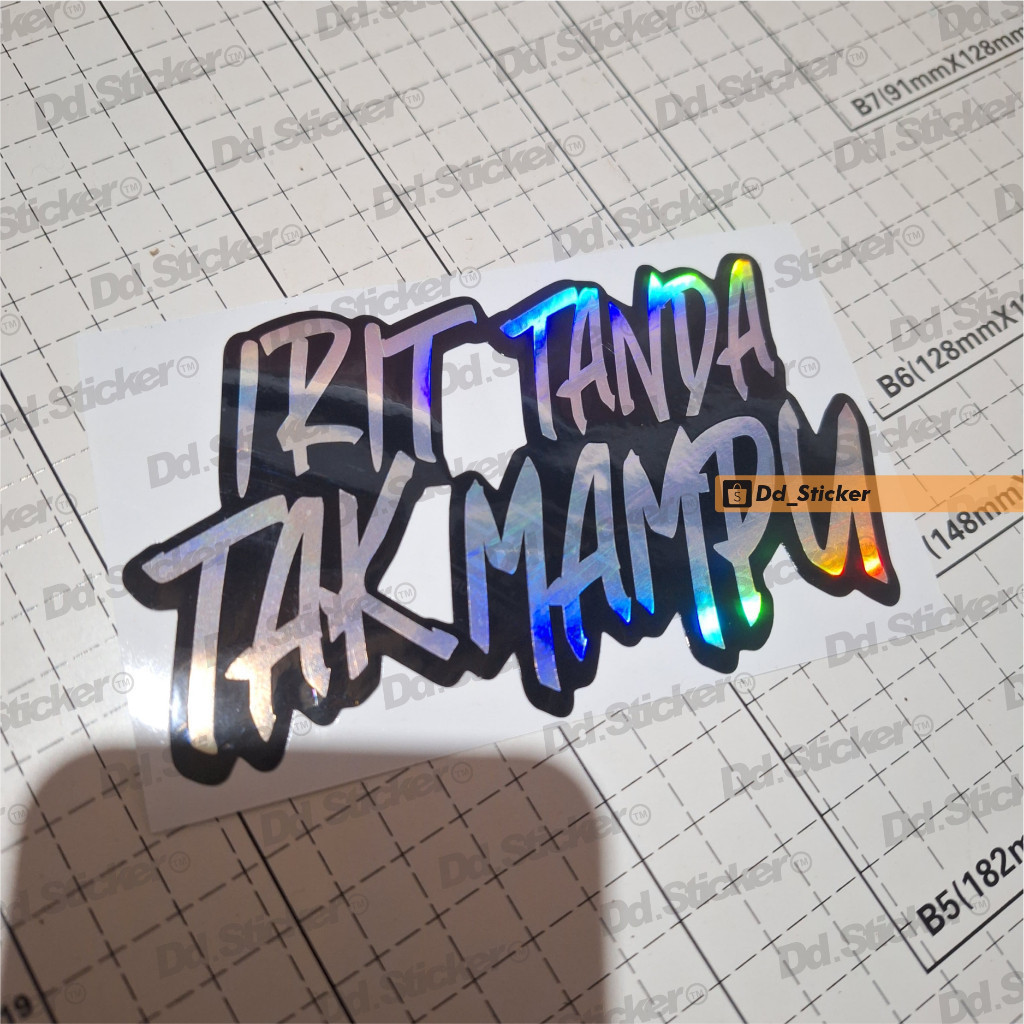 Jual STICKER IRIT TANDA TAK MAMPU HOLOGRAM (sticker jok rx king ...