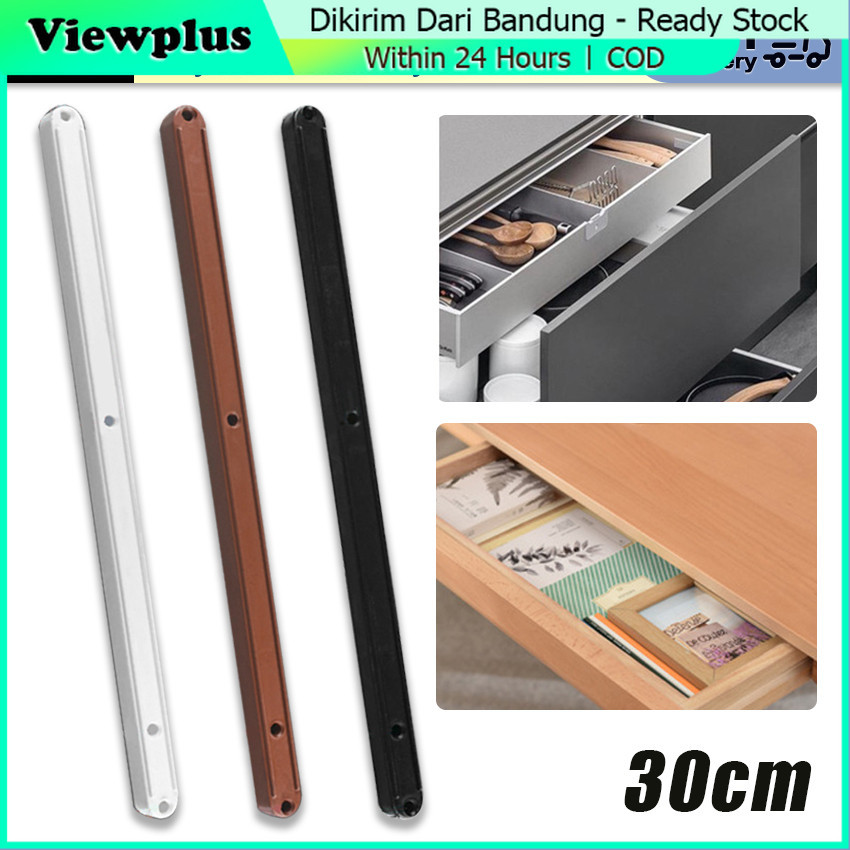 Jual 2Pcs Rel Laci Plastik 30 Cm Anti Karat Rel Laci Mini Slide Lemari ...