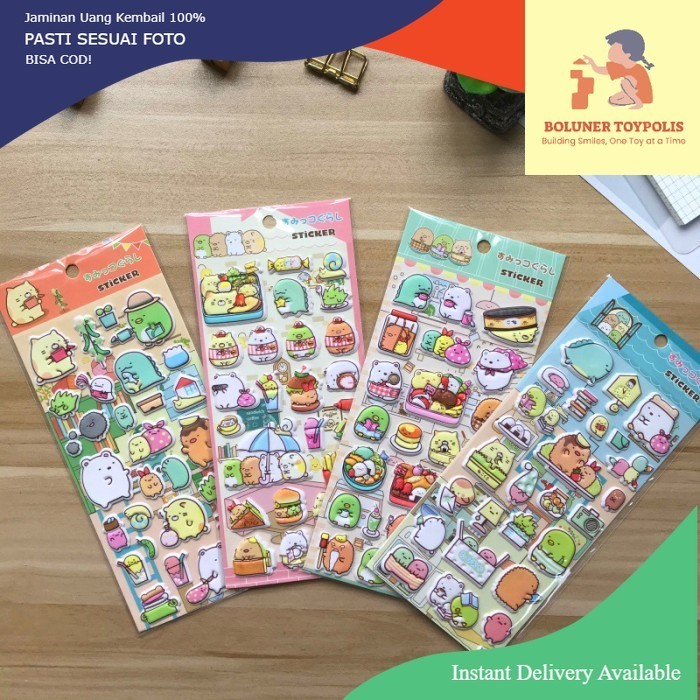 Jual Sticker Sumikko Gurashi line stiker Gambar busa timbul IMPORT ...