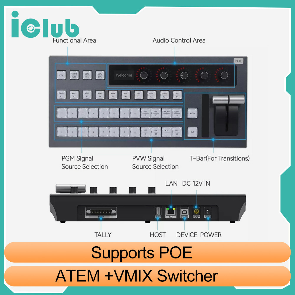 Jual USB/LAN Live Streaming Switcher HD VMIX 12-Channel Digital ...