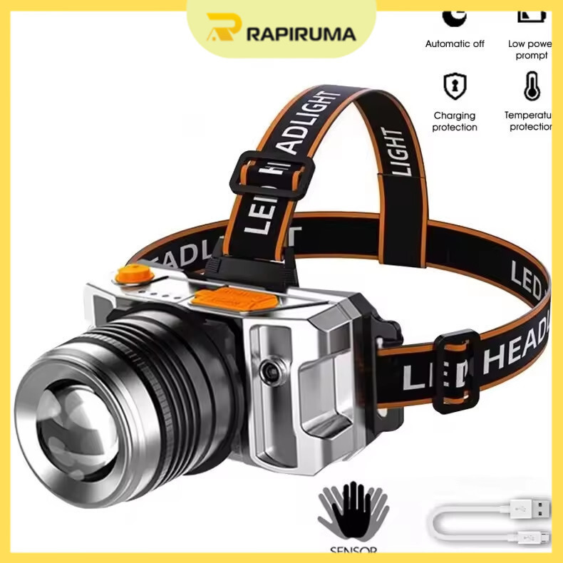 Jual Lampu Kepala LED Kamera /Lampu Kepala Super Terang/USB Charging Senter/Dengan Sensor Tangan ...