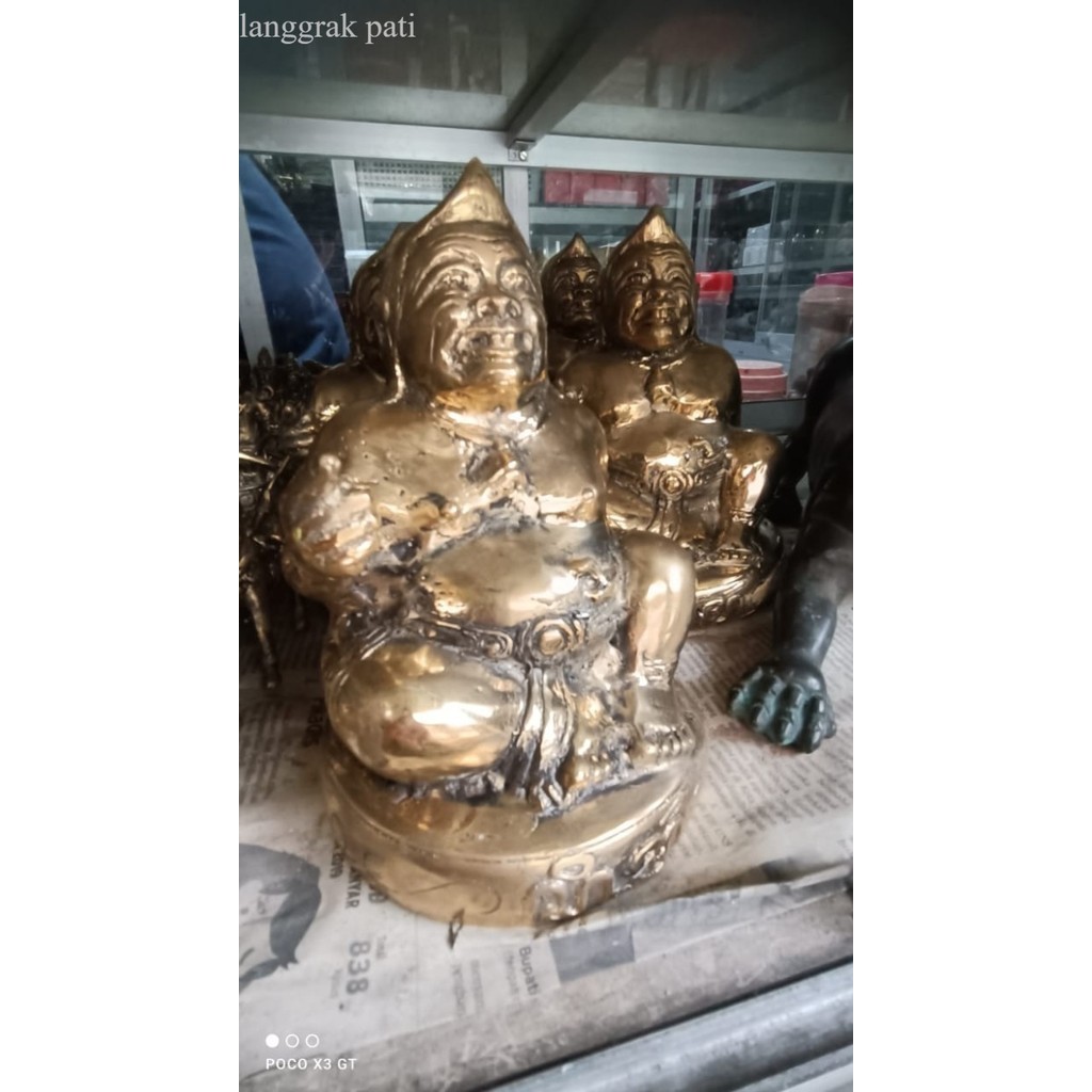 Jual patung semar kuncung emas full kuningan bersila besar sepuh pb X ...