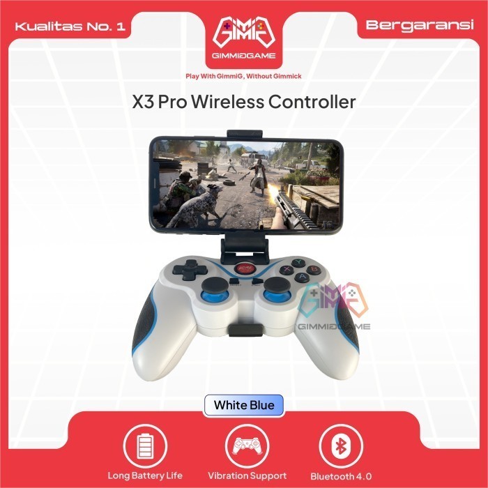 Jual Stick Gamepad X3 PRO Wireless Bluetooth HP Android IOS PC Laptop ...