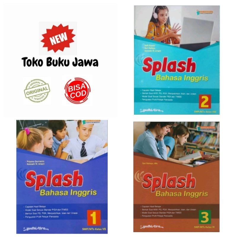 Jual ORIGINAL Buku SMP SPLASH Bahasa Inggris Kelas 7 8 9 VII VIII IX Yudhistira Kurikulum ...