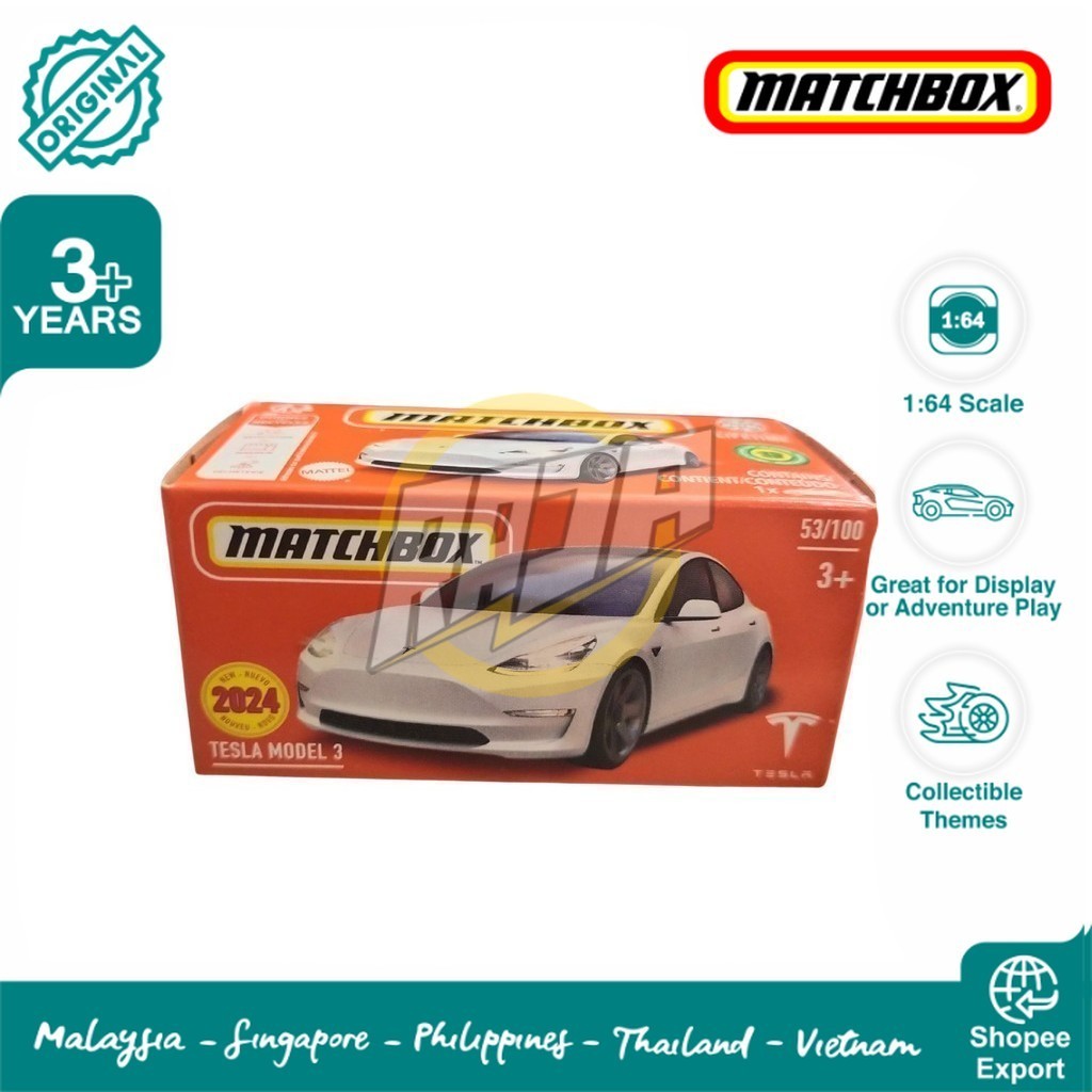 Jual Matchbox 2023 - Tesla Model 3 - Box Sealed | Shopee Indonesia