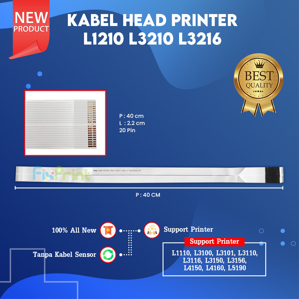 Jual Kabel Print Head Epson L1110 L1210 L3100 L3101 L3110 L3210 L3116 ...