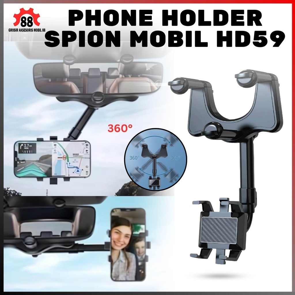 Jual Holder HP Spion Tengah Mobil 360 Derajat HD59 HD-59 Stent Car ...