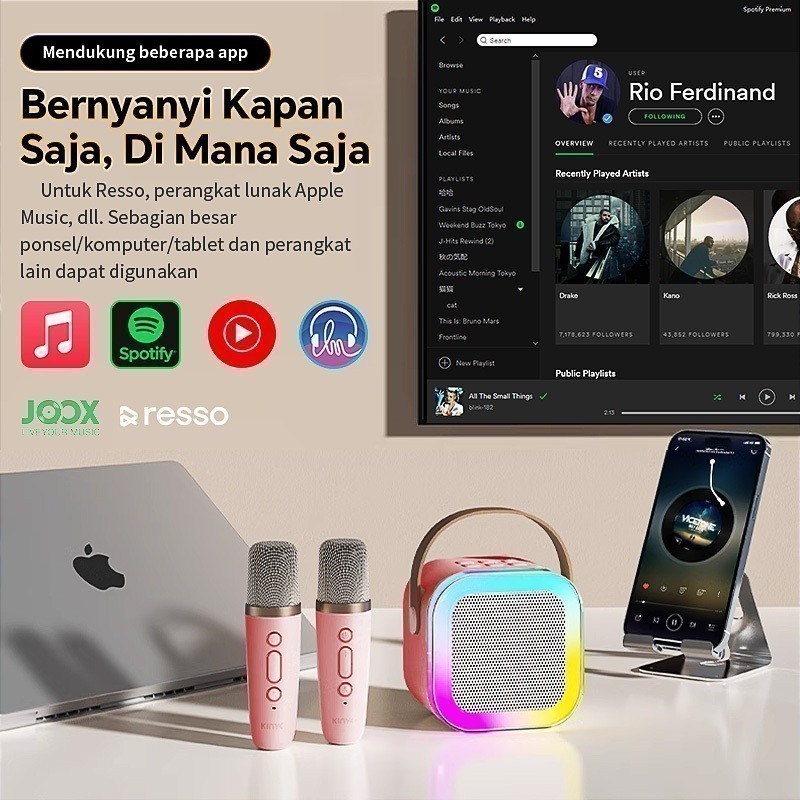 Jual ROUTE Speaker Bluetooth Mini Speaker Karaoke Speaker Portable with ...
