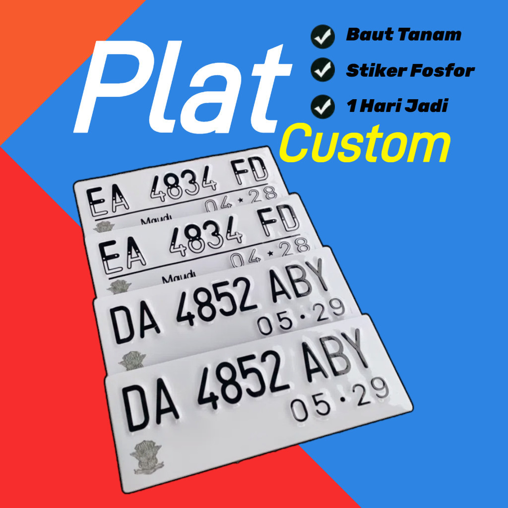 Jual PLAT Nama custom ALL motor / sepeda listrik / BAUT TANAM COD ...