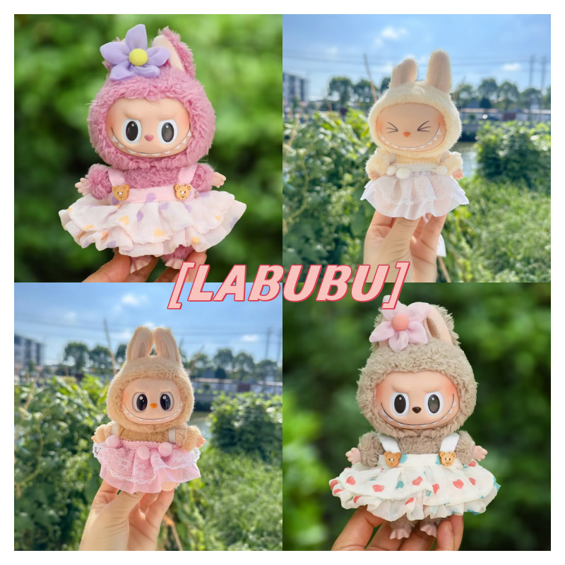 Jual 17CM POP MART LABUBU MACARON ⚡ setelan baju labubu Labubu pakaian ...