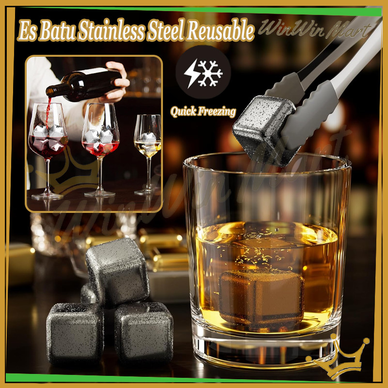 Jual Es Batu Stainless Steel Reusable/Es Batu Food Grade/Ice Cube ...