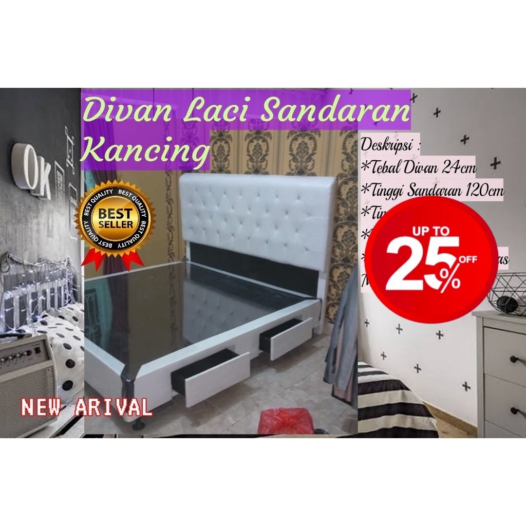 Jual Promo Divan/Difan Laci + Sandaran By Jelita (PO 5Hari) | Shopee ...