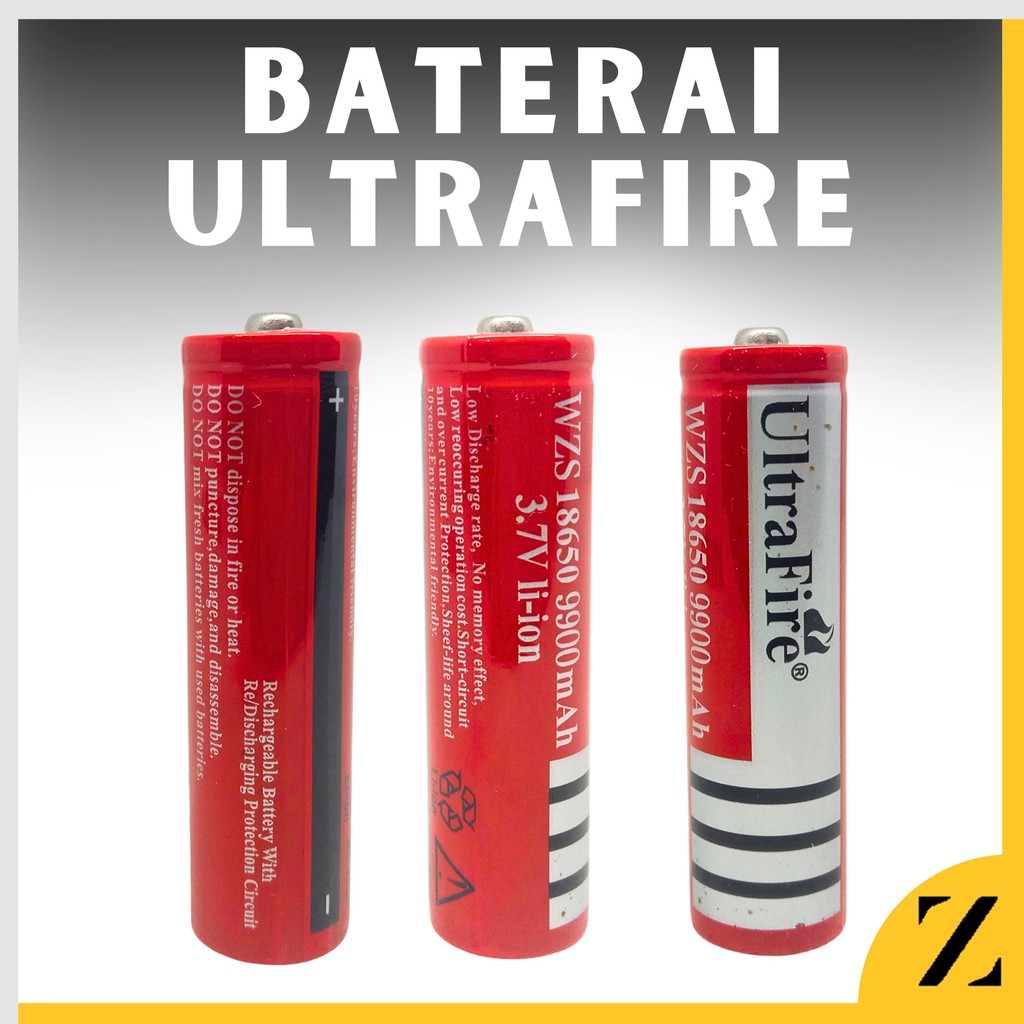 Jual Baterai Ultrafire Swat 18650 Button Top Rechargeable Lithium ...