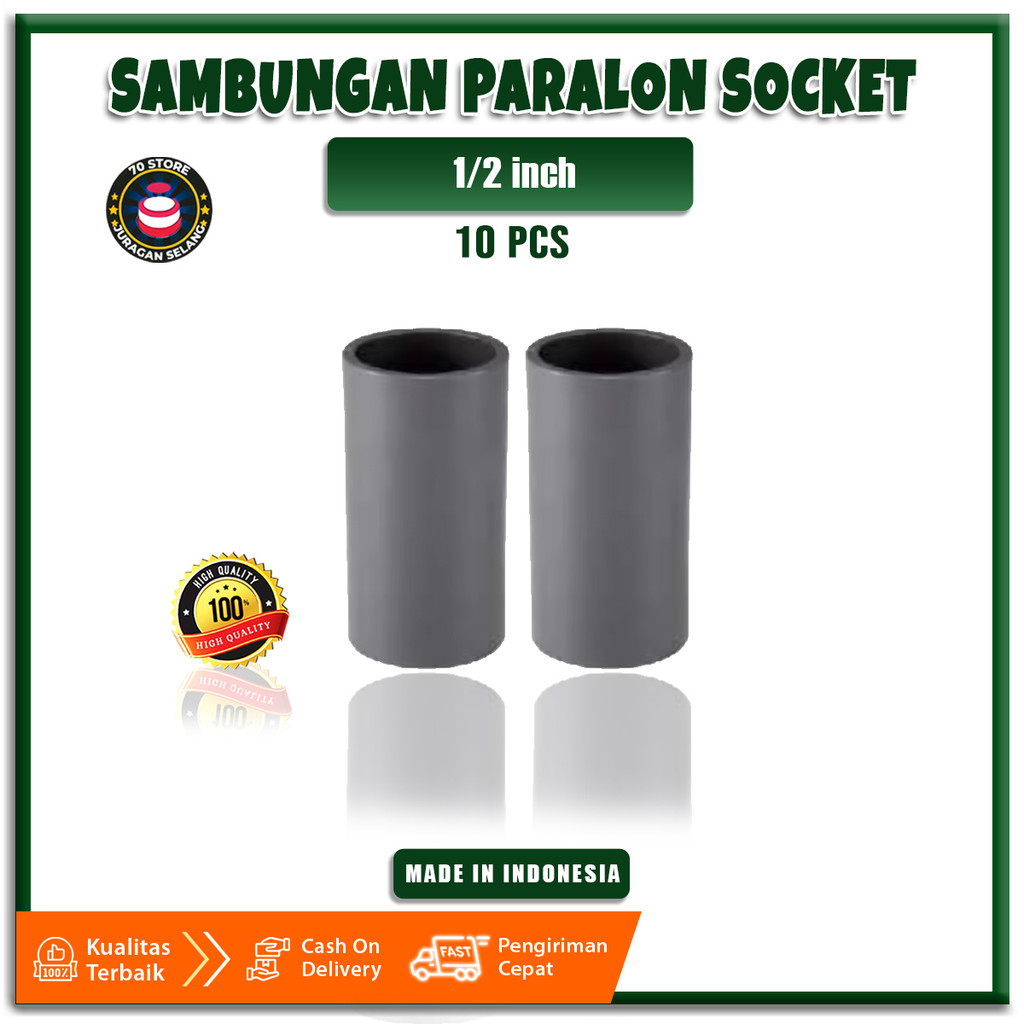 Jual SAMBUNGAN PARALON 1/2 INCH SOCKET KNIE BAHAN PVC SAMBUNGAN PARALON ...