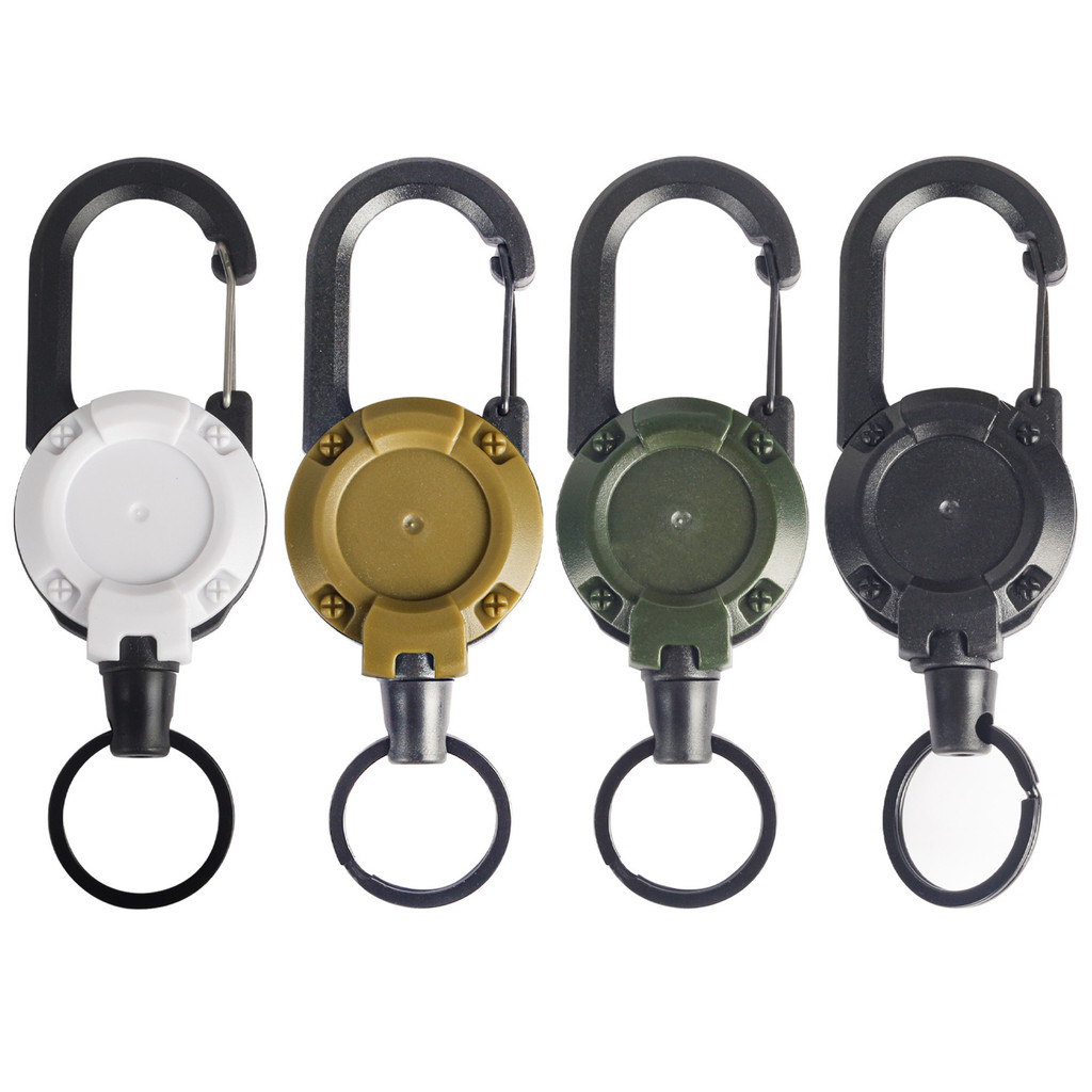 Jual 1Pcs Anti-theft Metal Easy-to-pull Buckle Rope Elastic Keychain ...