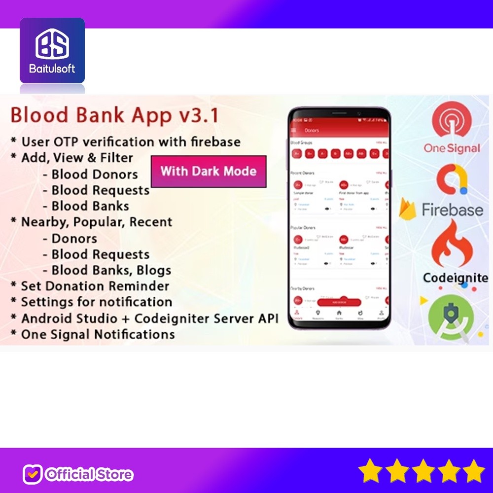 Jual SOURCE CODE APLIKASI BLOOD BANK APP WITH ADMIN PANEL & MATERIAL DESIGN | Shopee Indonesia