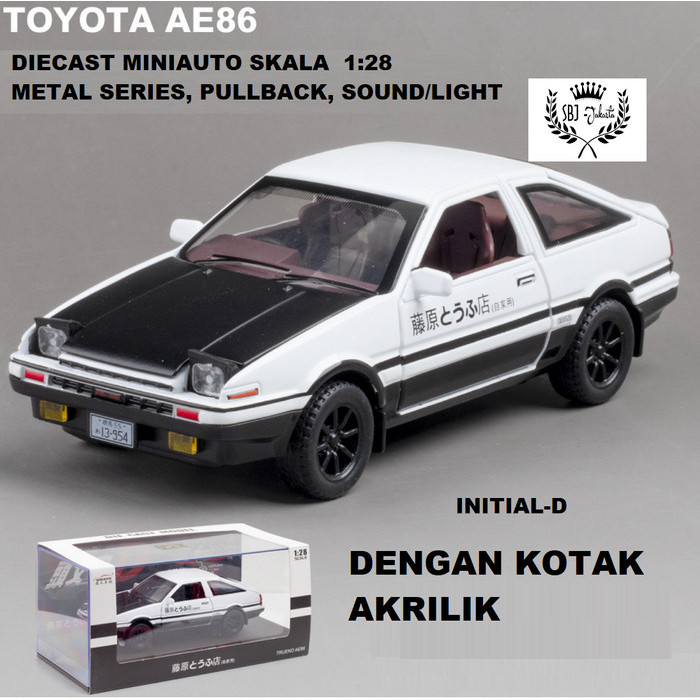 Jual DIECAST MOBIL MINIAUTO 1:28 TOYOTA AE86 TRUENO INITIAL D BOX ...